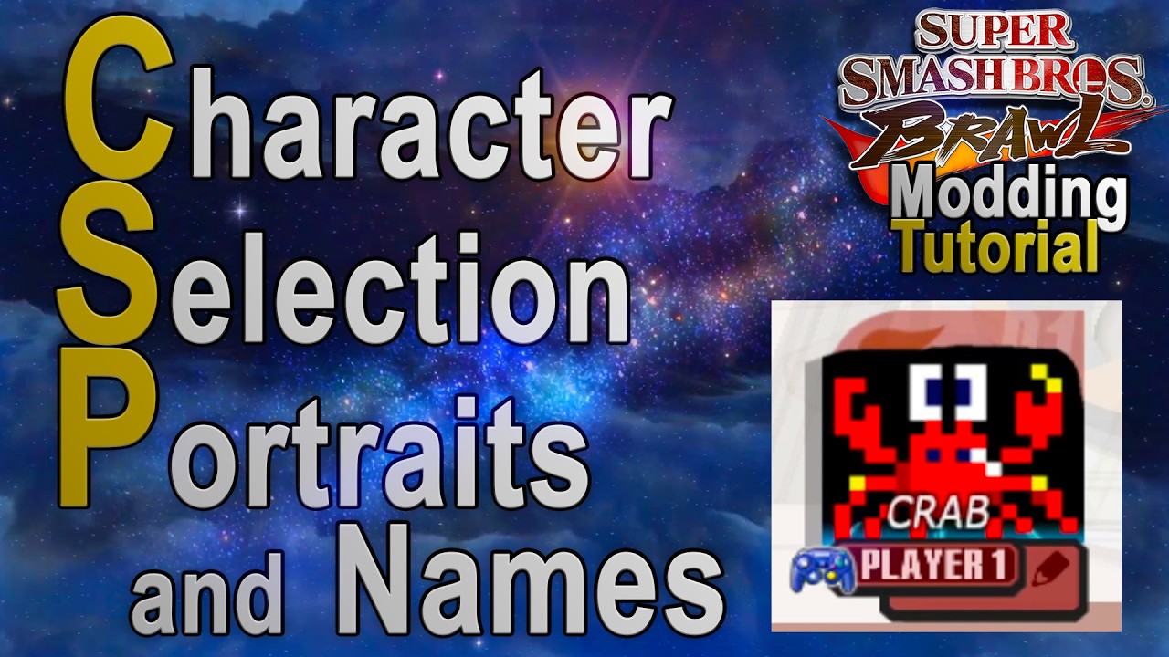 Brawl Modding Tutorial - Custom Character Selection Portraits and Names!