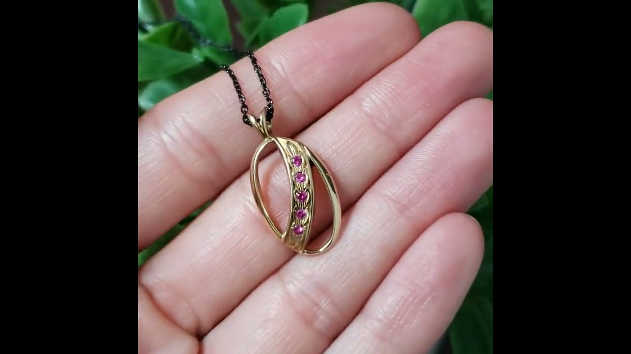 Vintage Lab Ruby Pendant