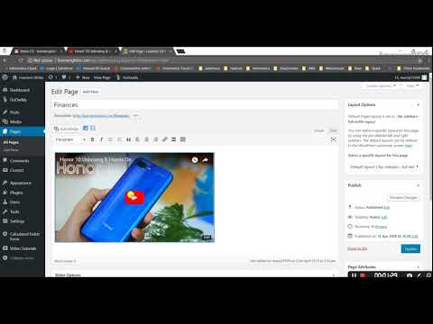 Embed youtube video to your website and change the alignment to the center of the page