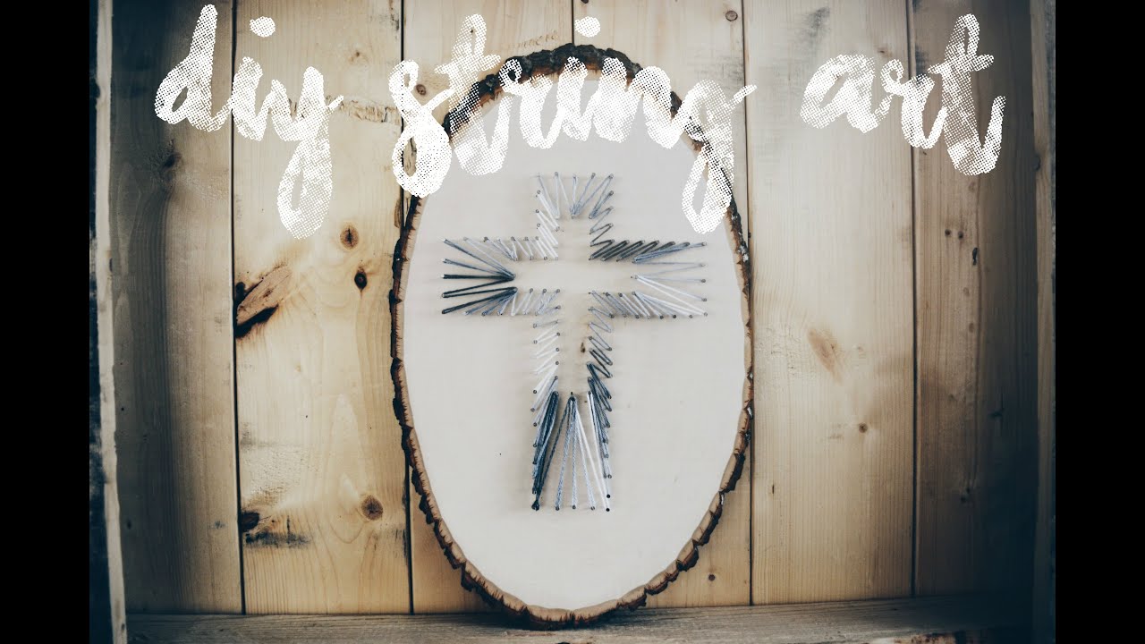 DIY String Art Home Decor Cross