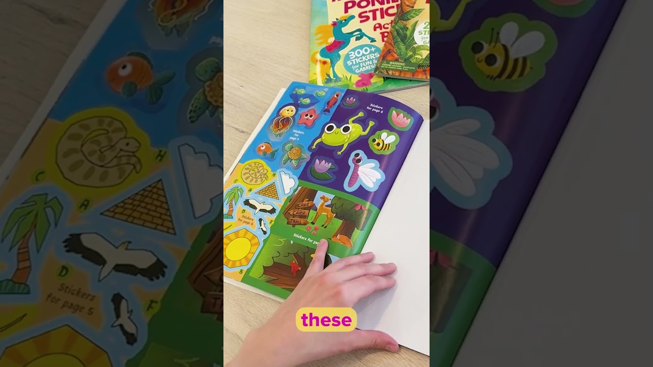 Peaceable Kingdom Sticker Activity Books Set of Six for ages 3+