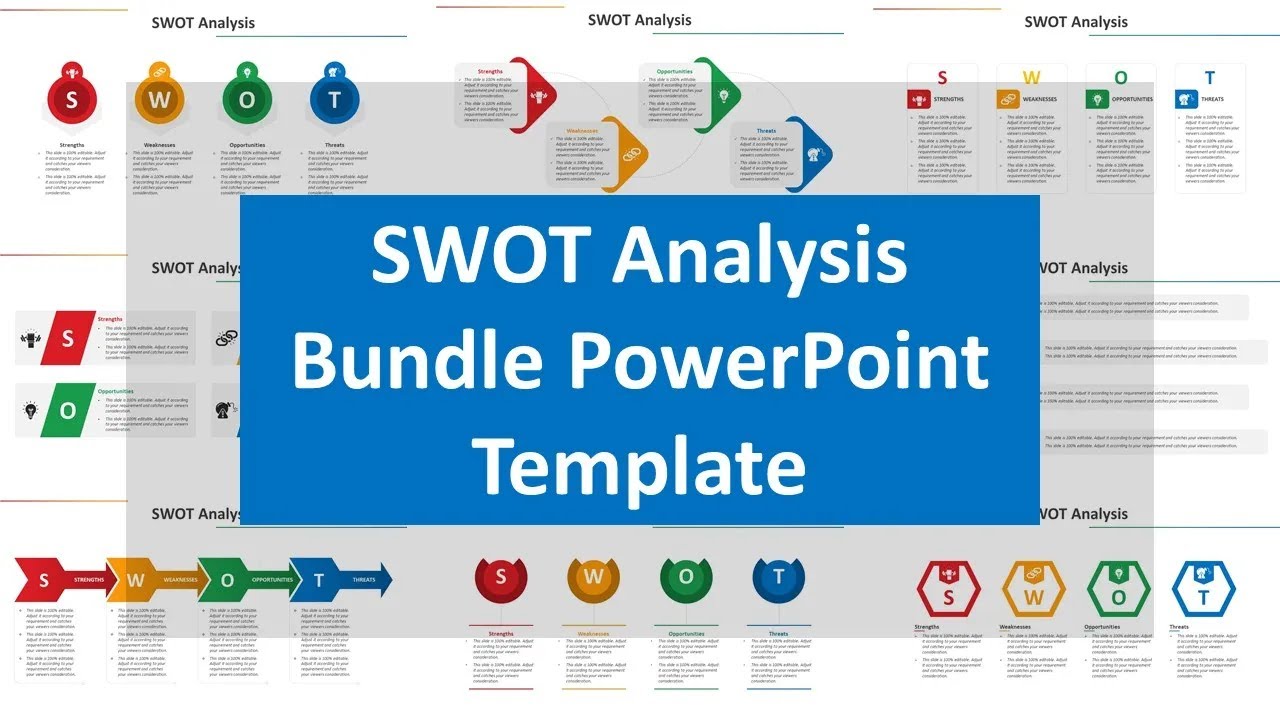 SWOT Analysis Bundle PowerPoint Template | Kridha Graphics