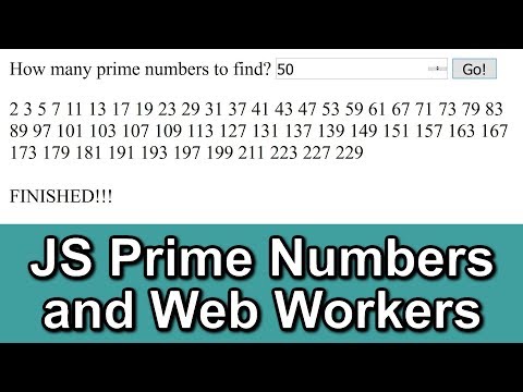 Prime Numbers in JavaScript using Web Workers