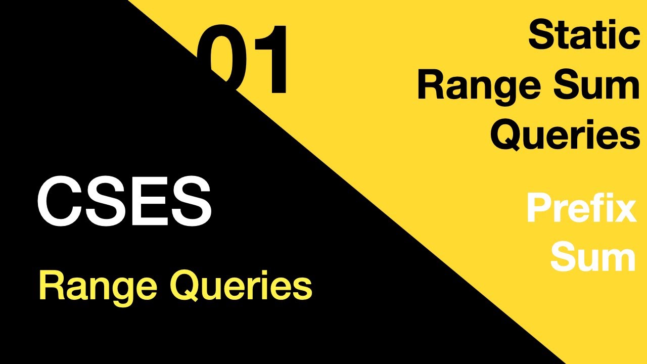 01. Static Range Sum Queries (Prefix sum) - CSES
