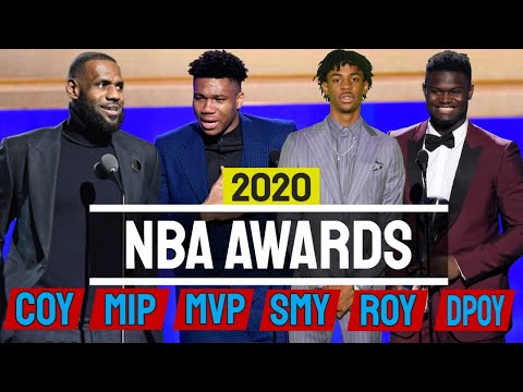NBA awards 2020 [MVP, ROY, COY, MIP, SIXTH MAN, DPOY]