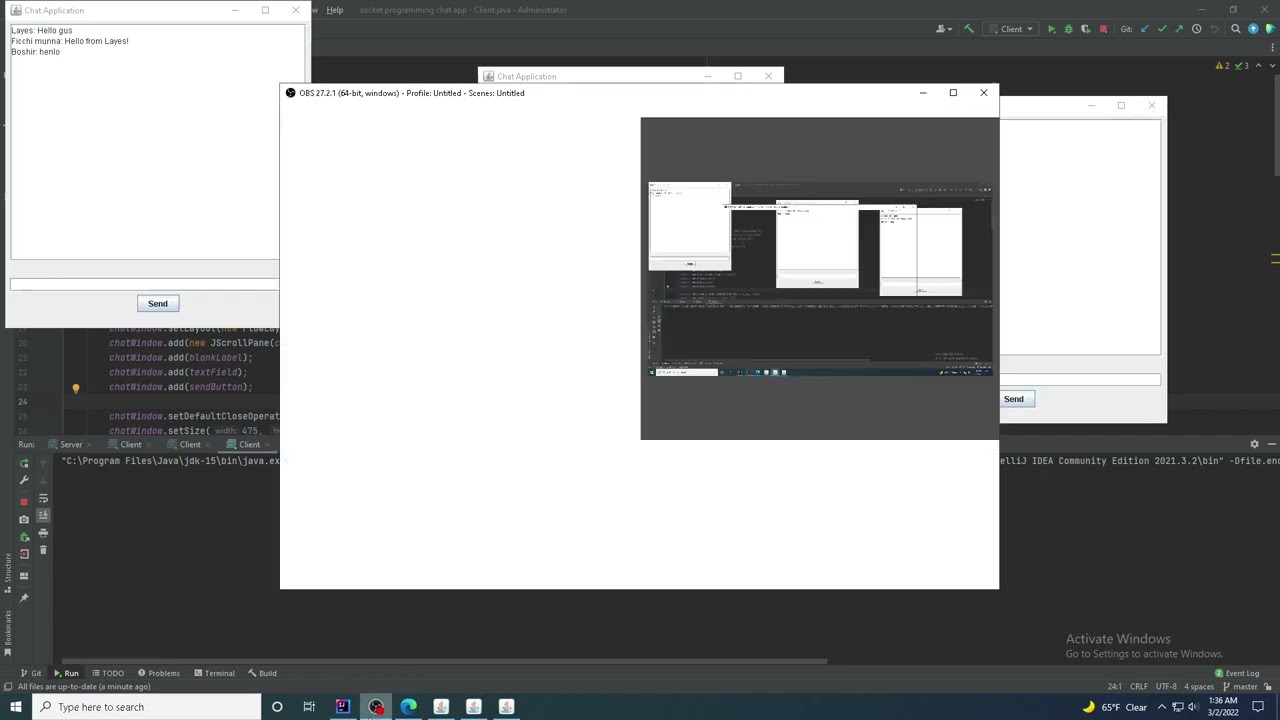 java socket programming build a chat application with simple GUI|Github repo link in description box