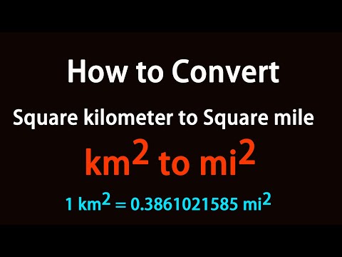 How to Convert Square kilometer to Square mile?