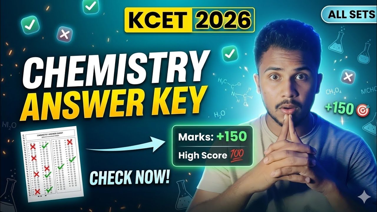Chemistry answer key | kcet 2026 chemistry answer key pdf | check out your kcet chemistry marks 