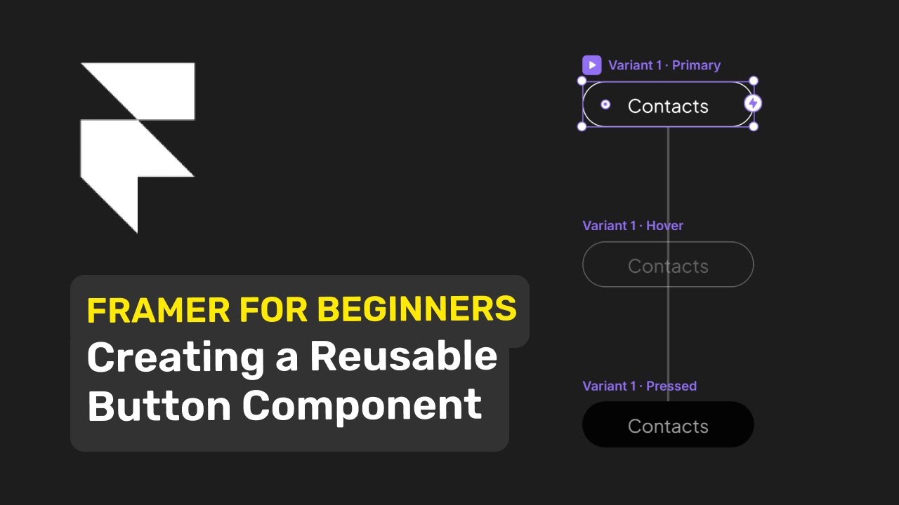 Framer Tutorial Creating  Button Component #framertutorial #framer