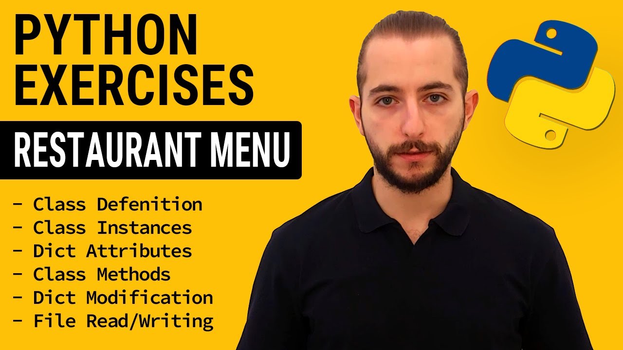 OOP Python Exercise | Restaurant Menu Manager | Beginner Level | With Practical Application