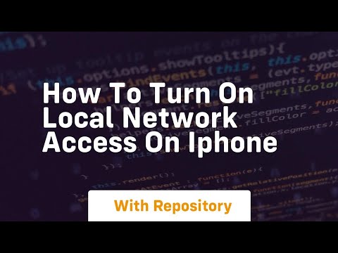 How to turn on local network access on iphone