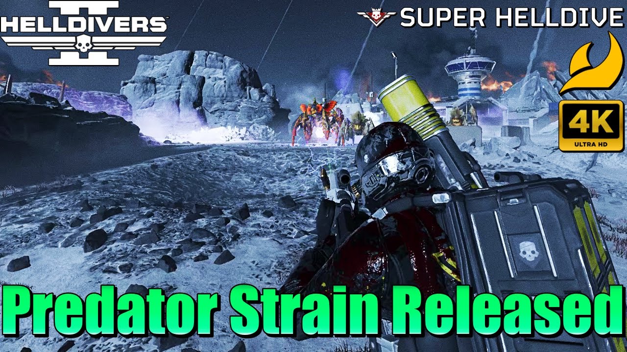 Helldivers 2 - Predator Strain Released! (No commentary Gameplay, Max difficulty, No deaths, 4K)