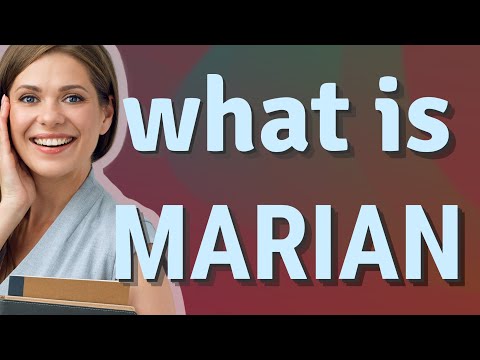 Marian | meaning of Marian