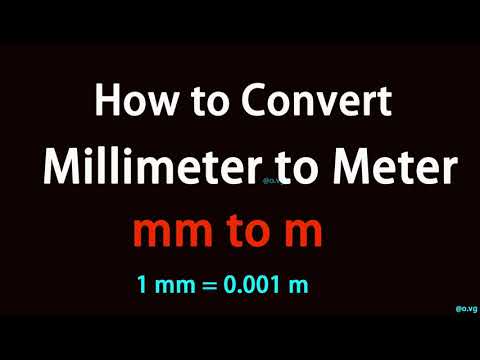 How to Convert Millimeter to Meter?