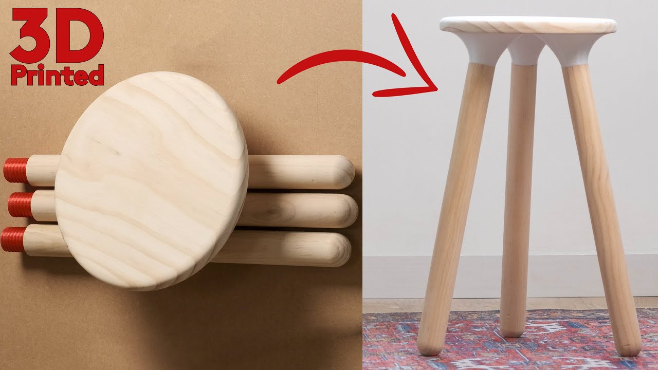 Simple Stool Design with Storage System  || 3D Printed Furniture
