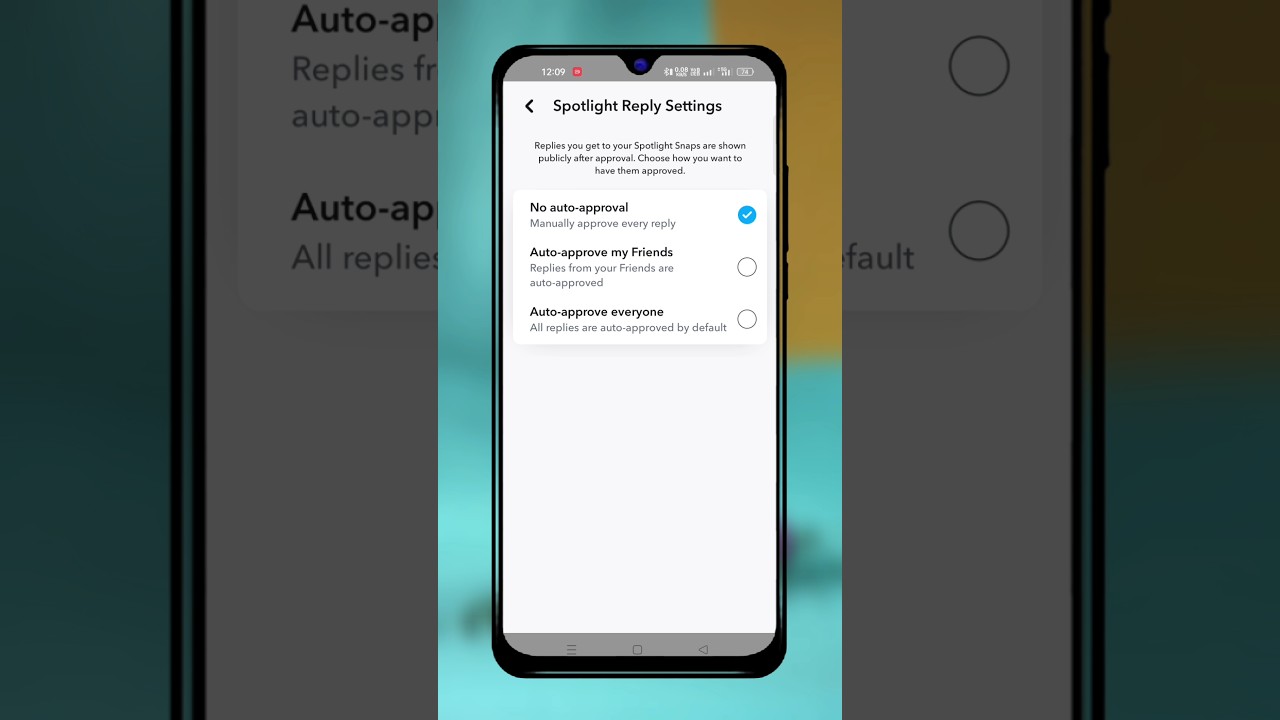 Snapchat Spotlight Reply Settings 🔏 #shorts