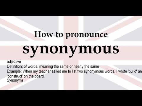 How to pronounce 'synonymous' + meaning