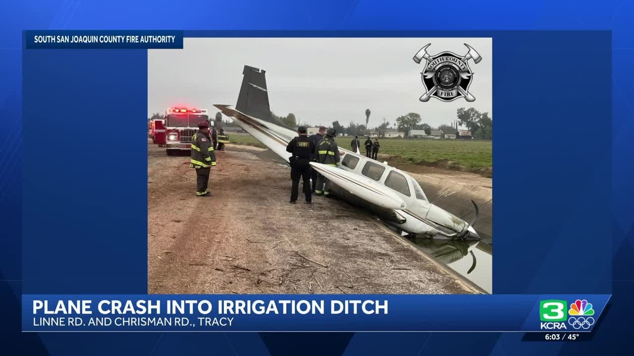 Pilot has minor injuries after small plane crash near Tracy