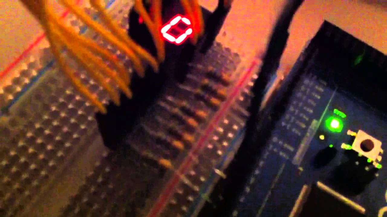 Arduino Mega with 7 segment LED countdown
