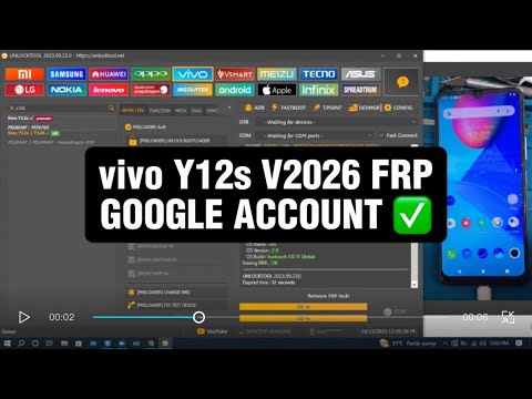 vivo Y12s V2026 FRP GOOGLE ACCOUNT bypass with UNLOCKTOOL