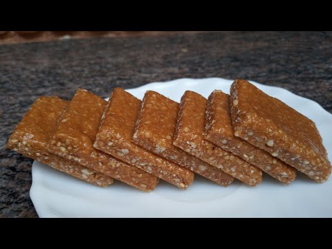 Only Two Ingredients | Sweet Recipie | Very quick and Easy | Peanut Chikki | Crushed Peanut Chikki