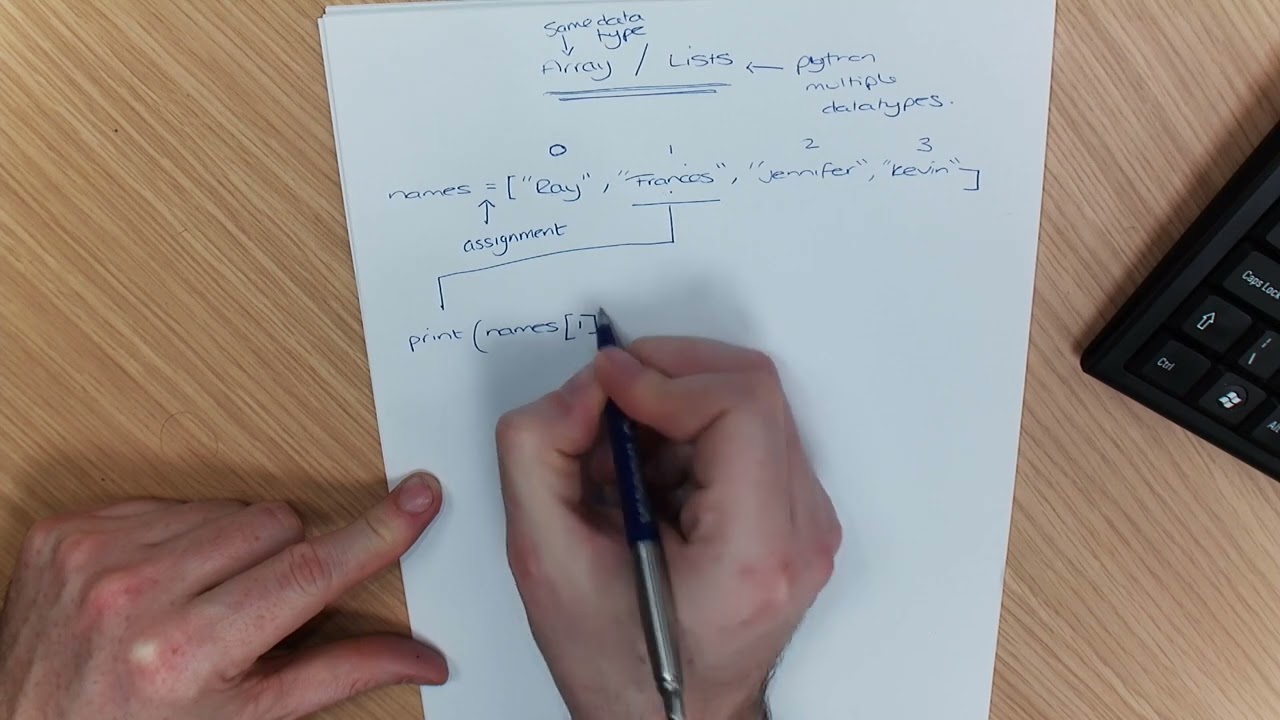 List / Array - Python Explained (Single / 1D Array) - Iteration