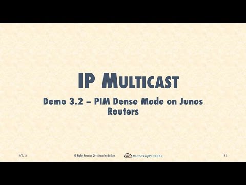 Demo 3.2 - PIM Dense Mode on Junos Routers