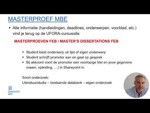 Infosessie Bedrijfseconomie - UGent