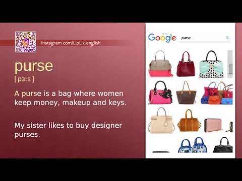 Purse : A2 level english vocabulary lesson, www.LipLix.com