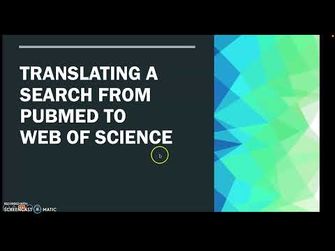 Translating PubMed Search to Web of Science