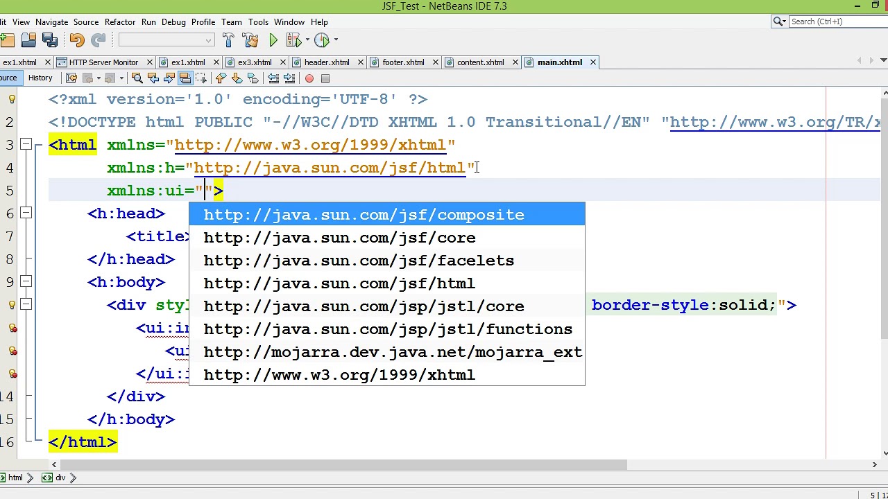 JSF Session 4: JSF Facelets Tags