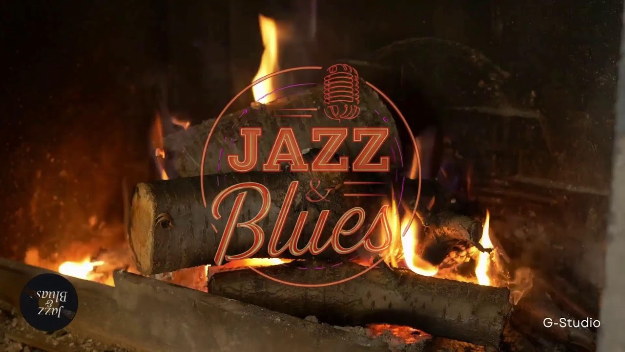 Jazz Blues G-Studio  #1 – Cozy Fireplace Music 🔥 Jazz for Relax, Study, Work