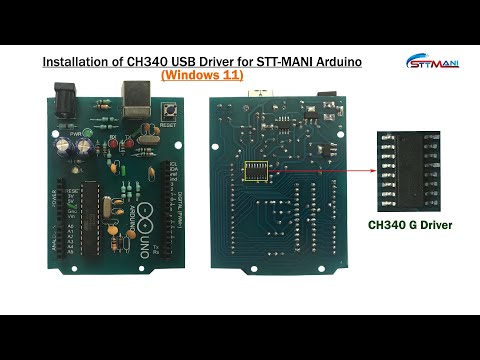 INSTALLATION CH340 USB DRIVER FOR STT MANI ARDUINO WINDOWS 11