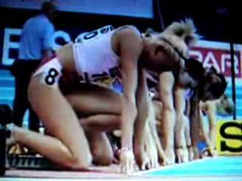 Kim Gevaert in the Final 60m EC Indoor Birmingham