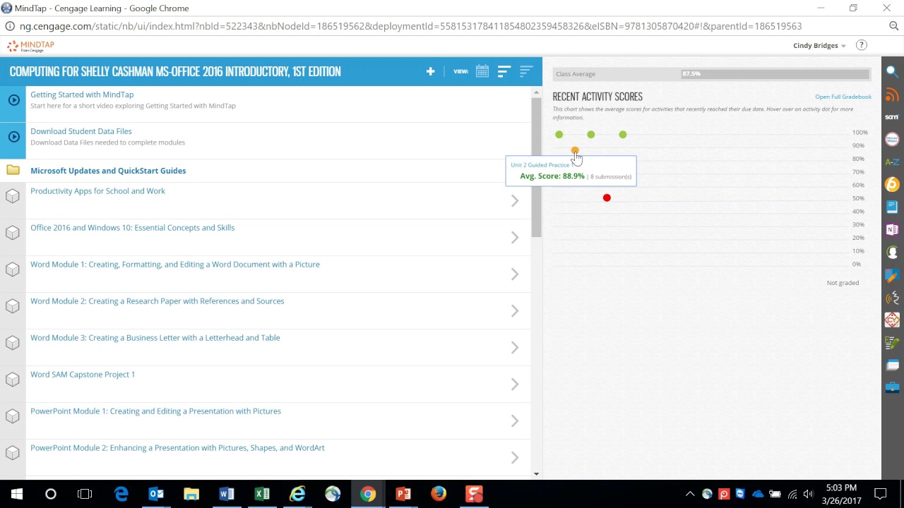 MindTap Instructor Dashboard