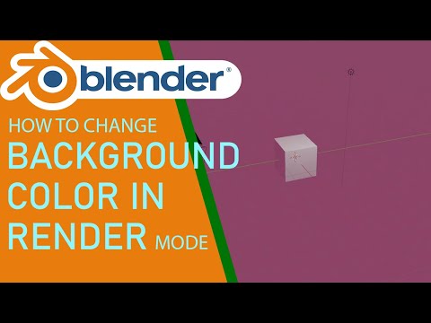 Blender how to change background color in render mode