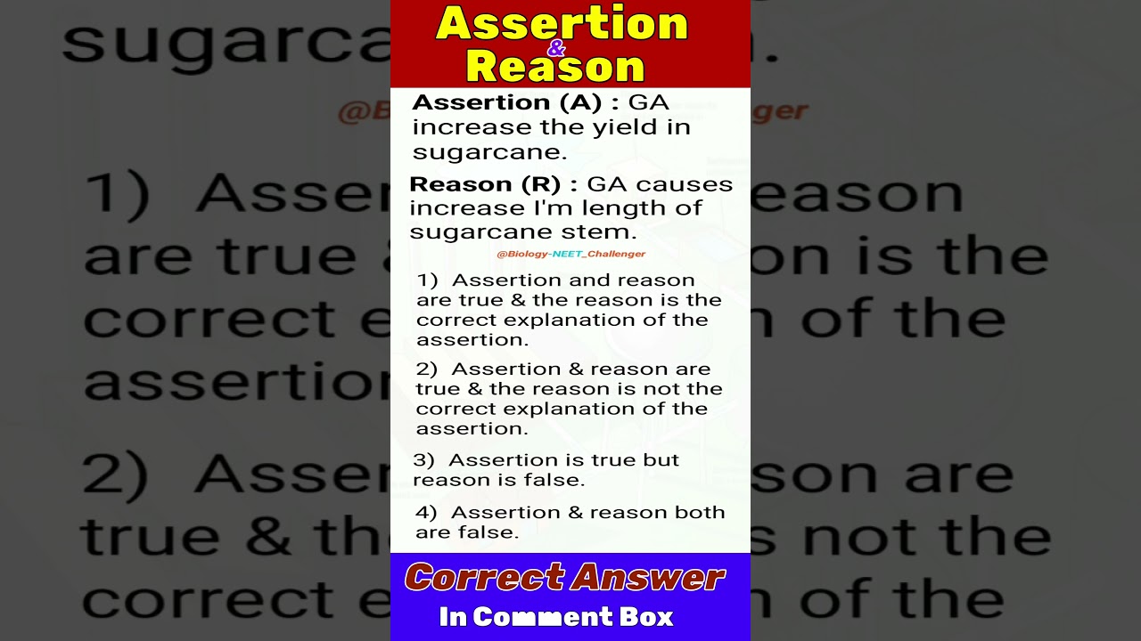 Assertion and Reason Biology Class 11💜 #neet #biologyquestion #neet2023