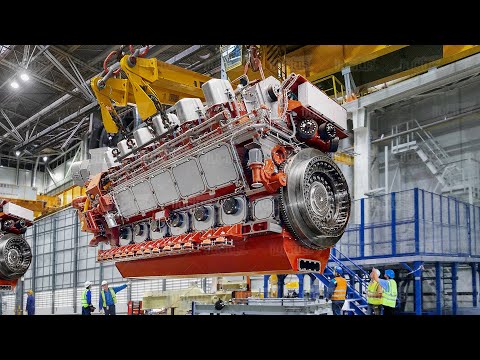 Inside Factories Producing Massive Revolutionary Engine for the World’s Largest Ships