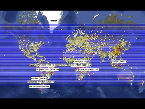 World City Coverage with Latitude Lines