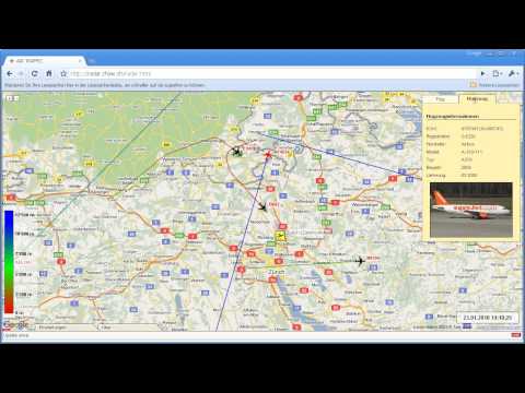Google Maps - Air-Traffic über der Schweiz live verfolgen