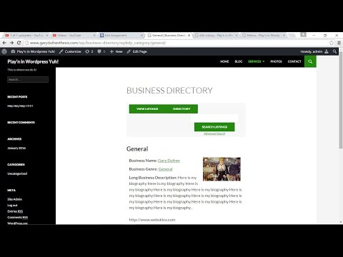 Wordpress Pt 8 - Business Directory (plug-in)