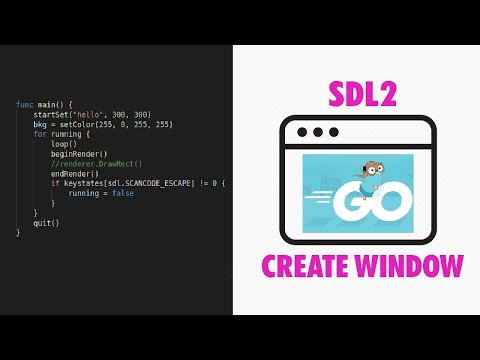 Go SDL2 Window Tutorial - FPS, keyboard & mouse input
