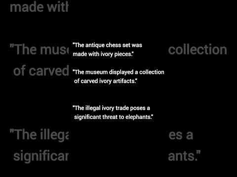 Ivory meaning #shorts #english #learn #vocabs