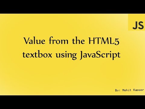 Get value from HTML5 input textbox using JavaScript