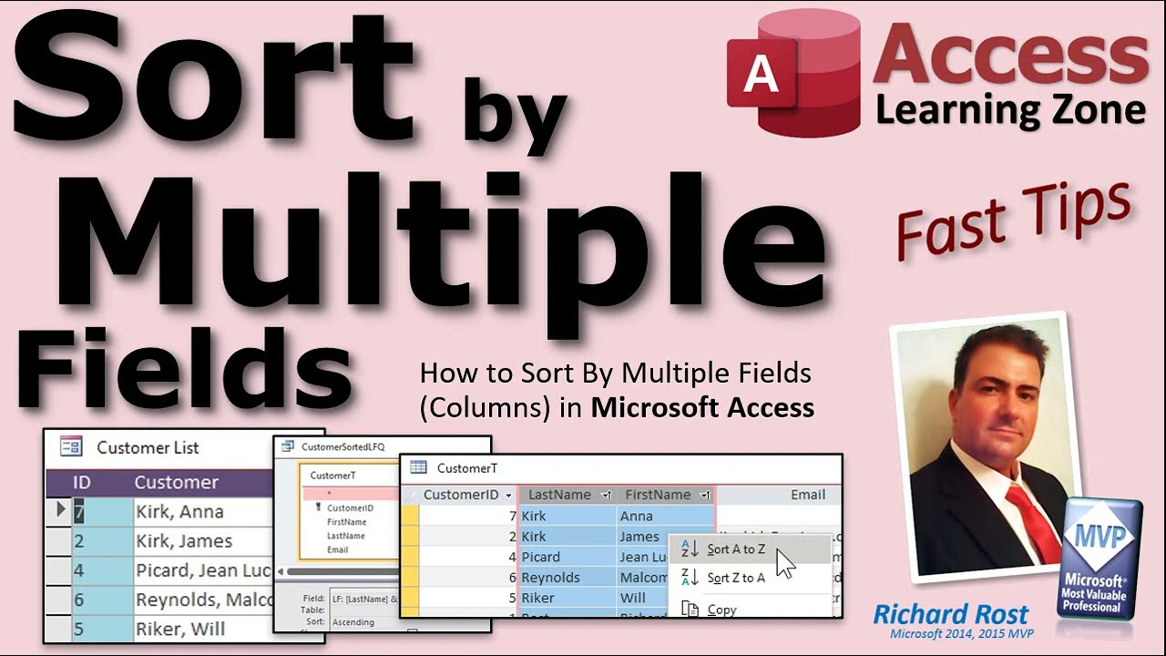 How to Sort By Multiple Fields (Columns) in Microsoft Access Tables, Queries, and Forms