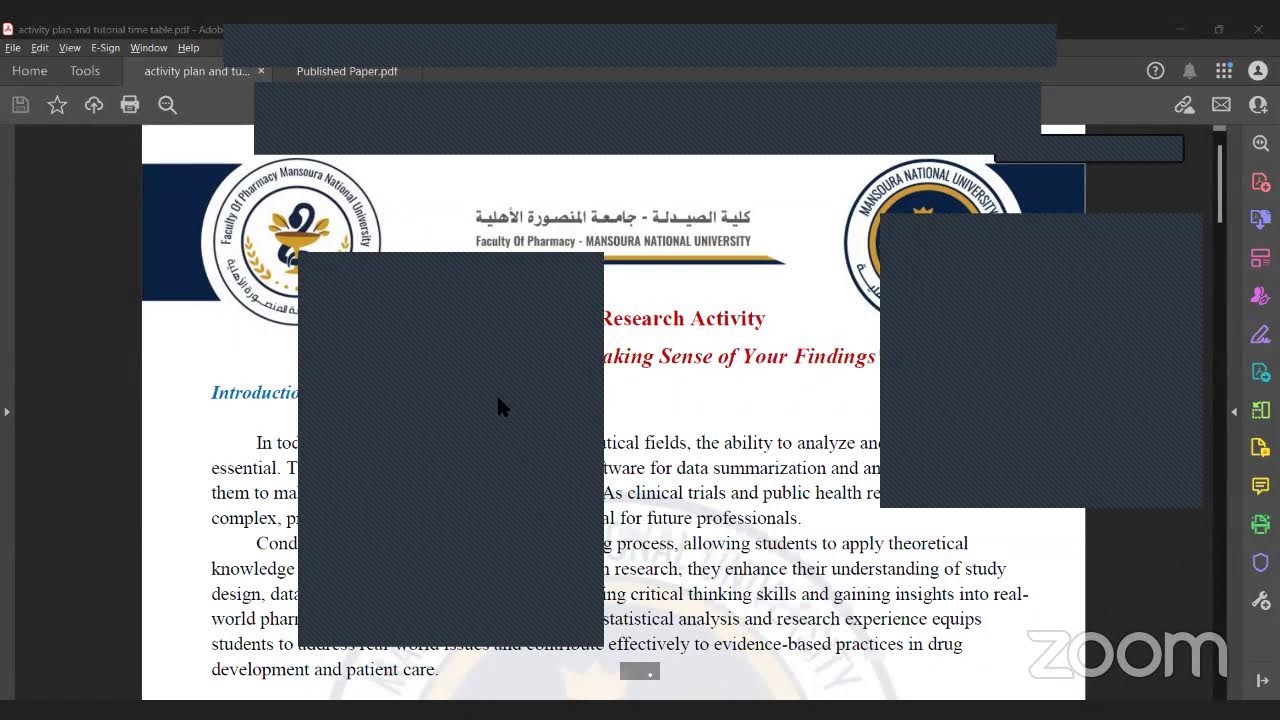 biostatistics tutorial session