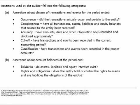 FIA FAU - 7 What are the financial statements assertions?