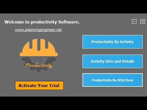 Construction Productivity Rate PC Software