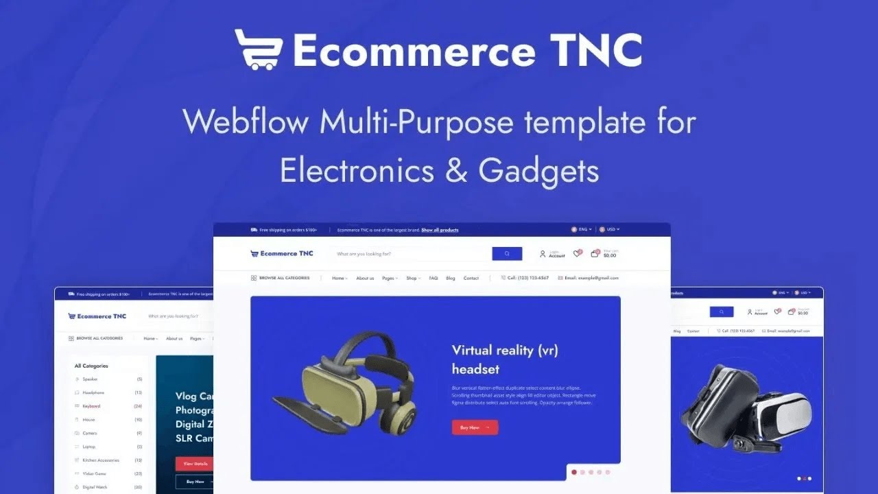 How to Use Ecommerce TNC Webflow Template | Online shop, Retail, Store, Marketplace Template