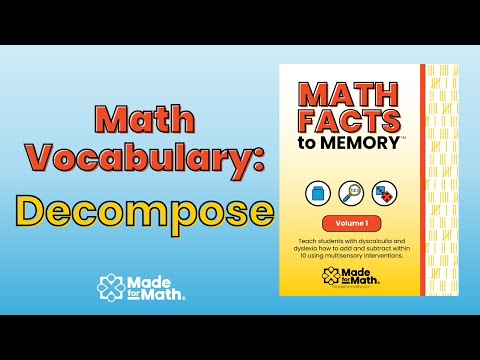 Math Vocabulary: Decompose